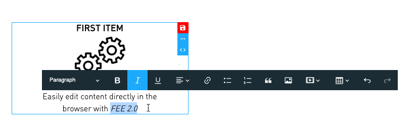 Front End Editor 2.0 Documentation