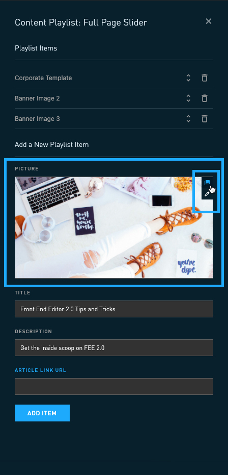 Front End Editor 2.0 Documentation